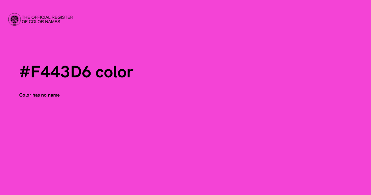 Color #F443D6 - The Official Register of Color Names