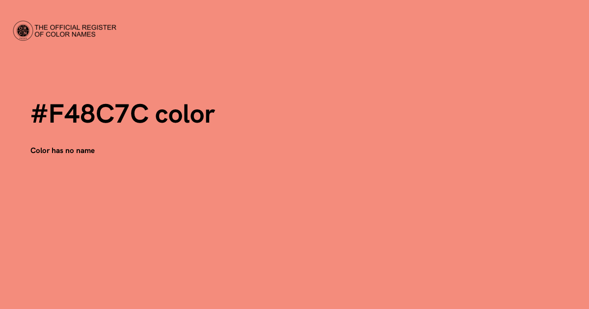 Color #F48C7C - The Official Register of Color Names