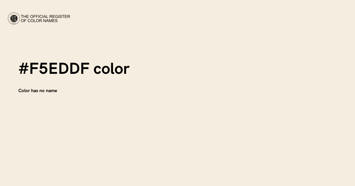 Quarter Solitaire color - #F5EDDF - The Official Register of Color Names