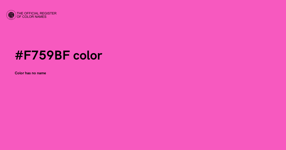 Color #F759BF - The Official Register of Color Names