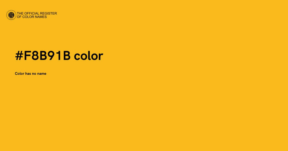 Color #F8B91B - The Official Register of Color Names