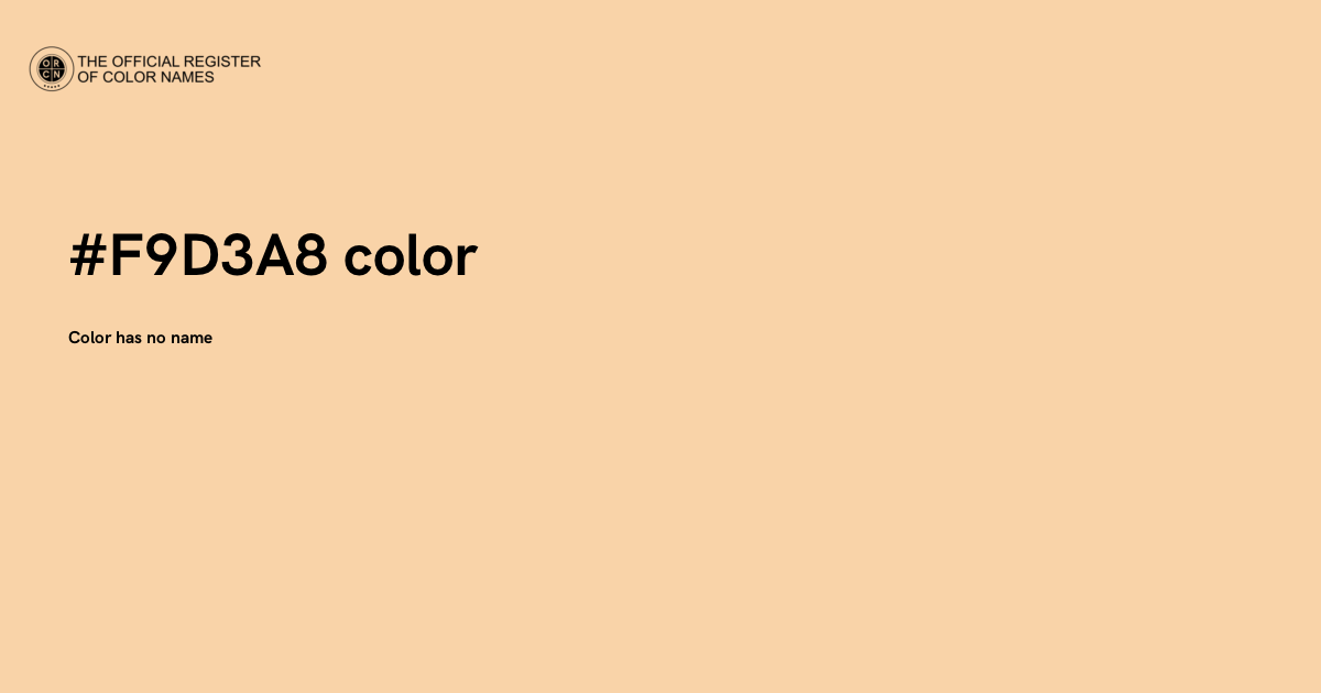 Vintage Peach color - #F9D3A8 - The Official Register of Color Names