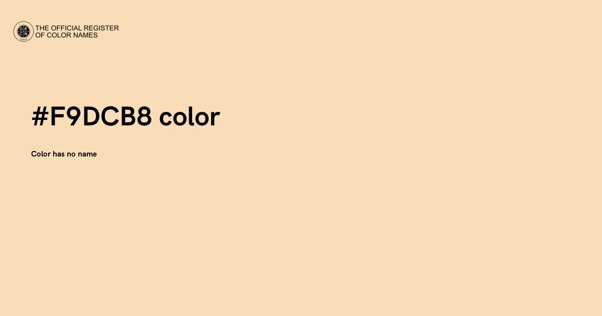 Color #F9DCB8 - The Official Register of Color Names