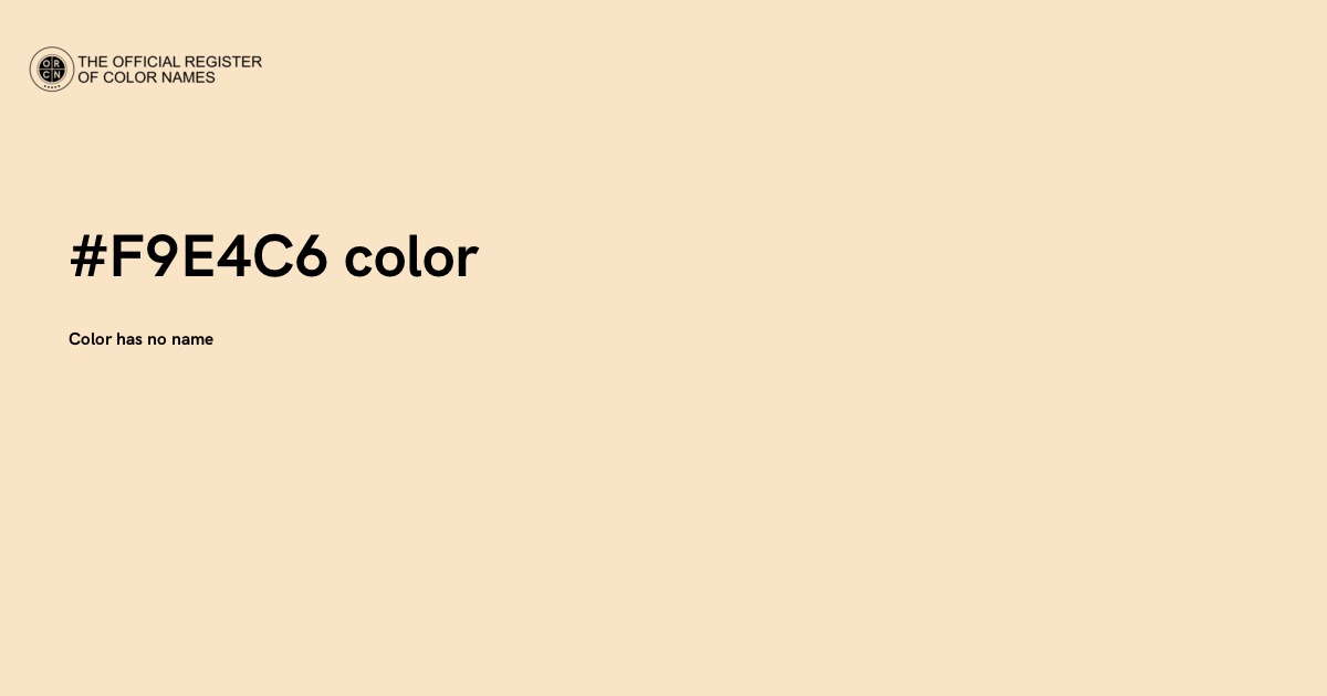 Derby color - #F9E4C6 - The Official Register of Color Names
