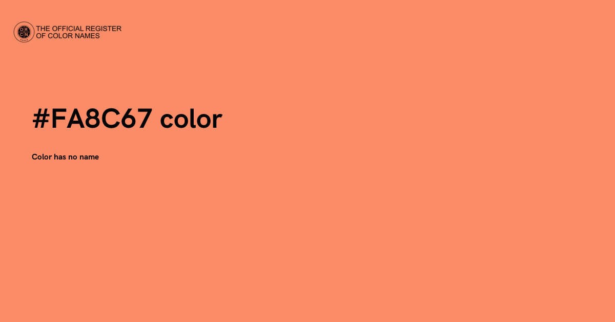 Color #FA8C67 - The Official Register of Color Names