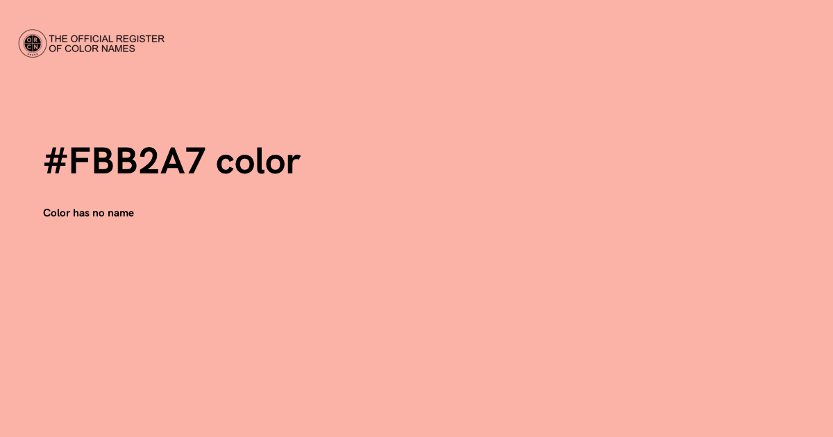 Color #FBB2A7 - The Official Register of Color Names