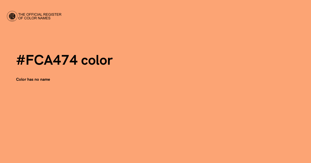 Pale Persimmon color - #FCA474 - The Official Register of Color Names