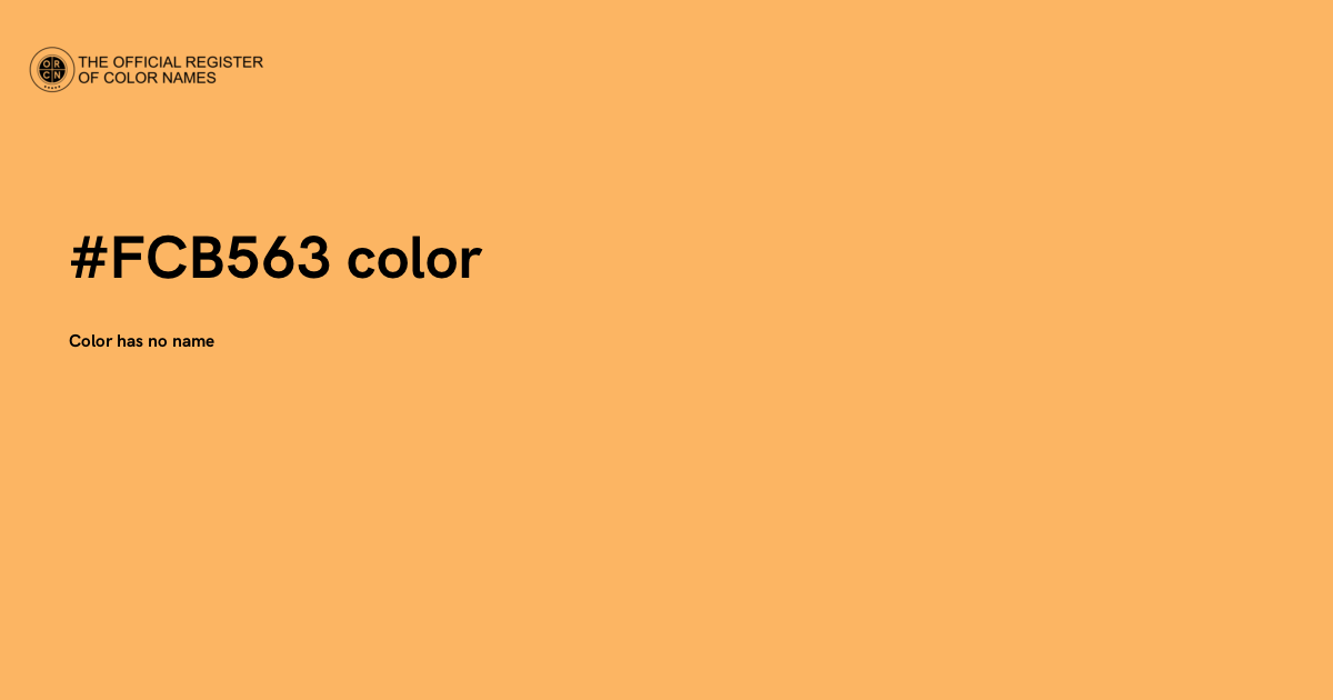 Color #FCB563 - The Official Register of Color Names