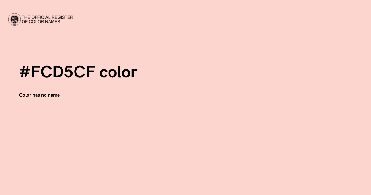 Cosmos color - #FCD5CF - The Official Register of Color Names