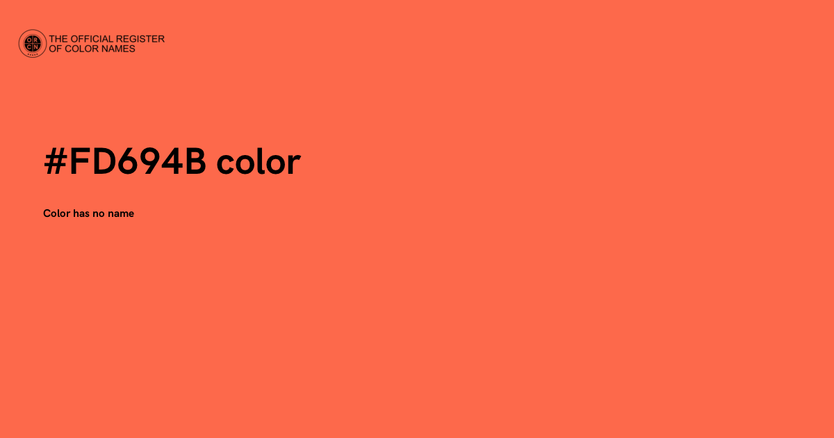 Color #FD694B - The Official Register of Color Names