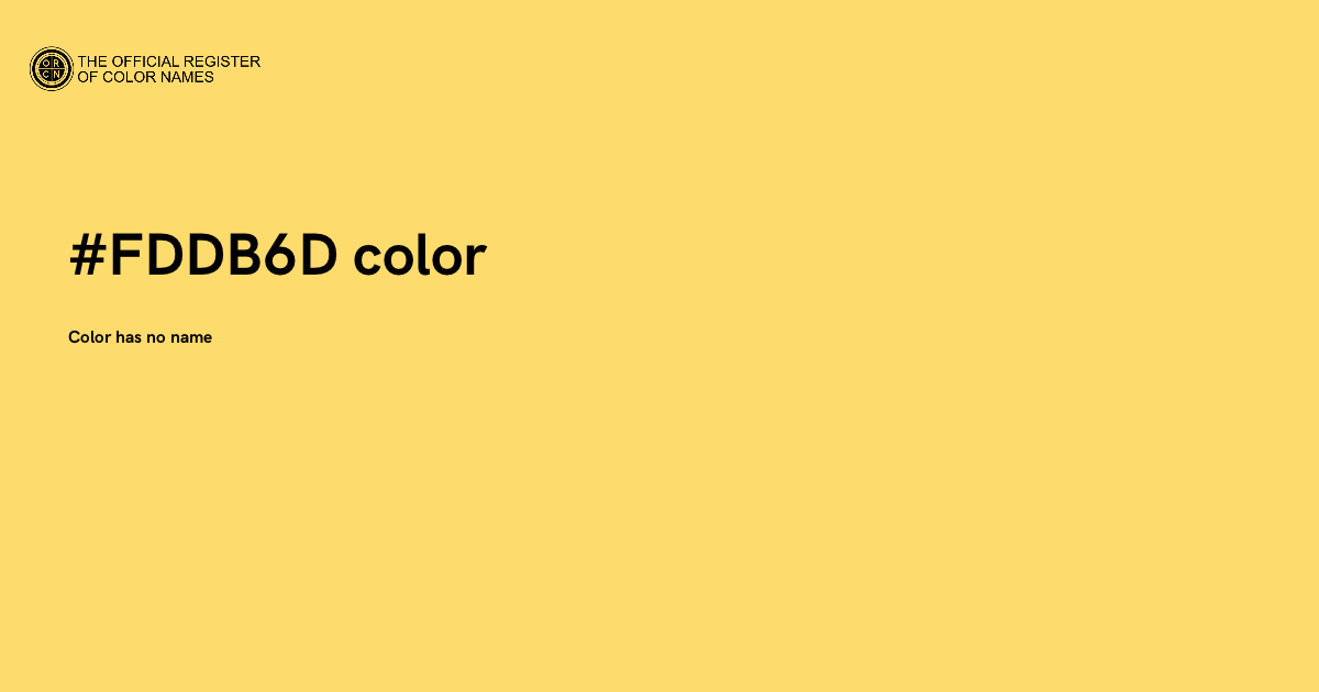 Dandelion color - #FDDB6D - The Official Register of Color Names