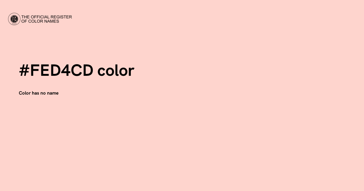 Color #FED4CD - The Official Register of Color Names