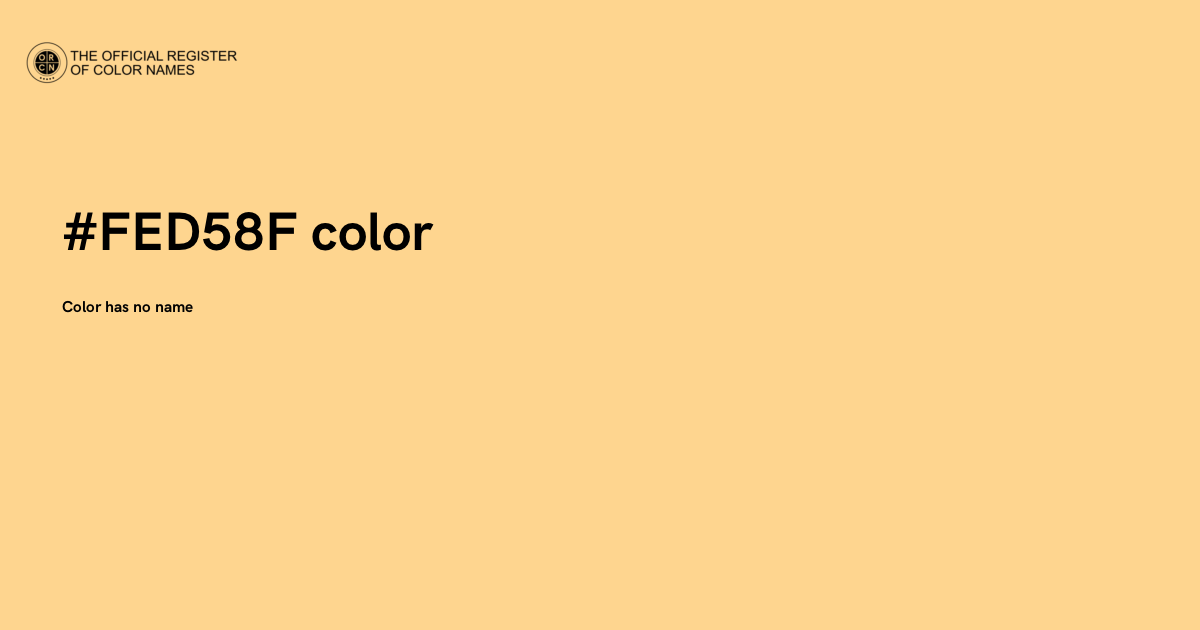 Color #FED58F - The Official Register of Color Names