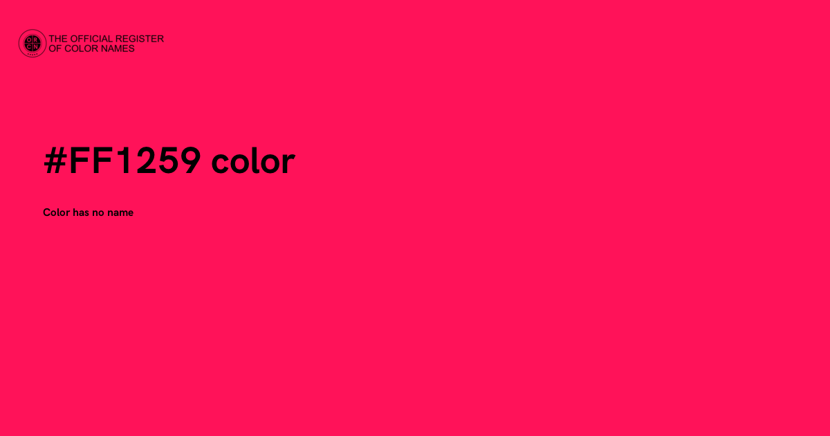Color #FF1259 - The Official Register of Color Names