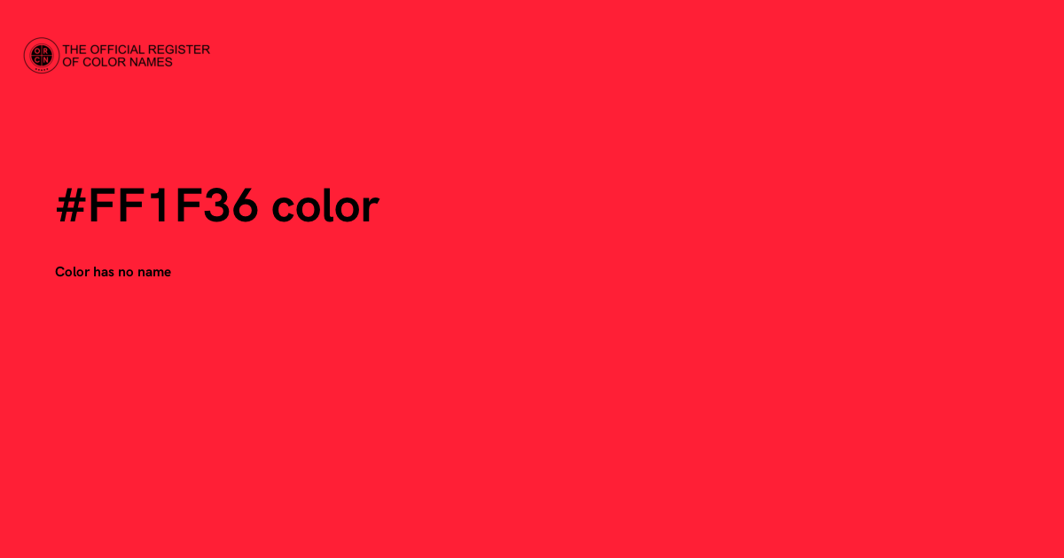Color #FF1F36 - The Official Register of Color Names