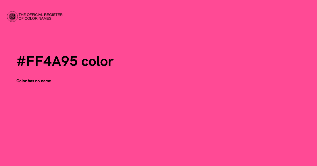 Color #FF4A95 - The Official Register of Color Names