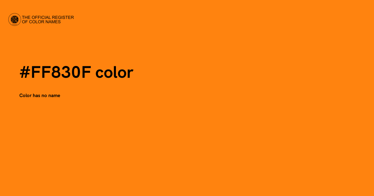 Color #FF830F - The Official Register of Color Names