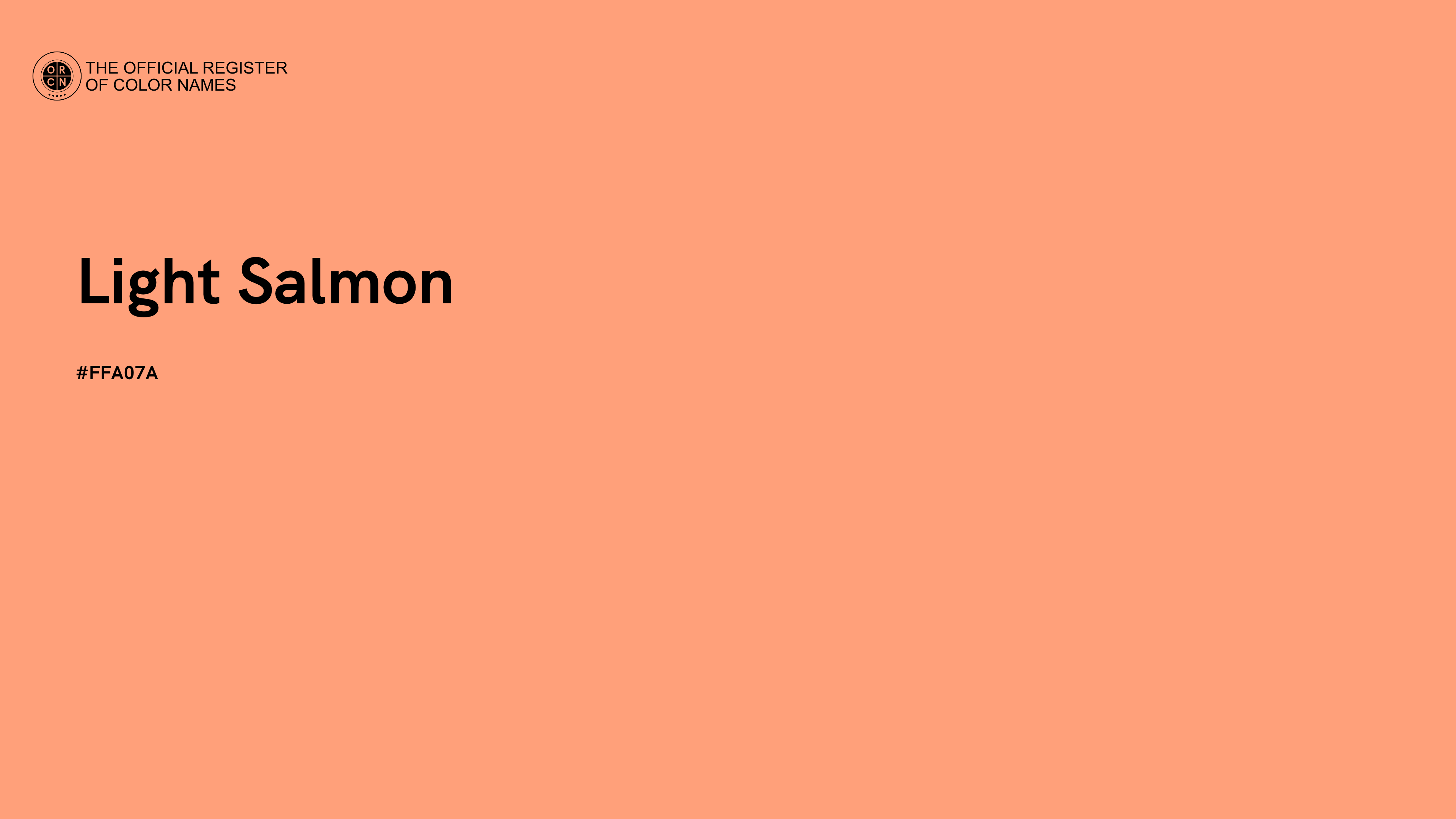 Light Salmon Color FFA07A The Official Register Of Color Names Light Salmon Color FFA07A The Official Register Of Color Names