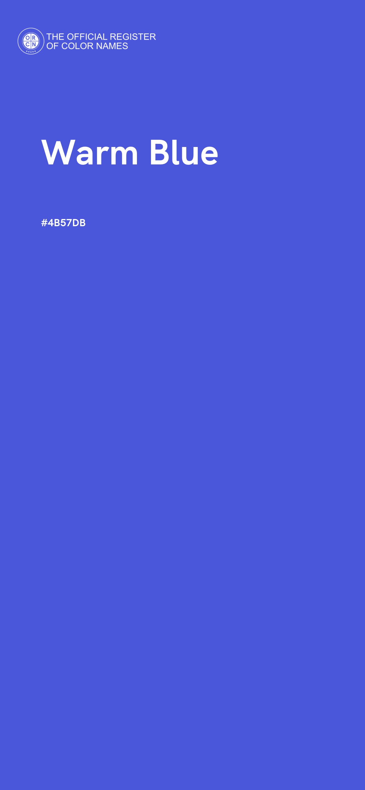 Warm Blue color - #4B57DB - The Official Register of Color Names